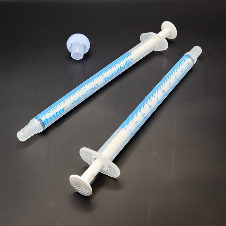 BAXA Amber Oral Syringes with tips (1ml) — Bella Corp Trading
